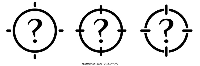 Question Mark Icon Target Crosshair Focus Stock Vector (Royalty Free ...