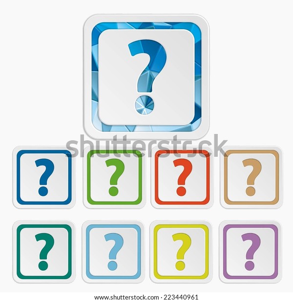 Question Mark Icons Help Symbols Set Stock Vector (Royalty Free ...