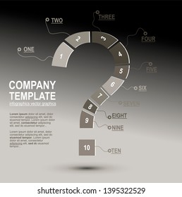 Question Mark Infographic Template Made Colors Stock Vector (Royalty ...