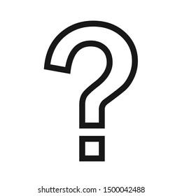 Question Mark Isolated Outline Icon Stock Vector (Royalty Free ...