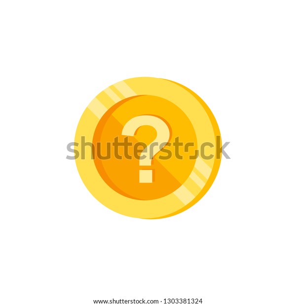 Question Mark Letter Coin Color Icon Stock Vector (Royalty Free ...