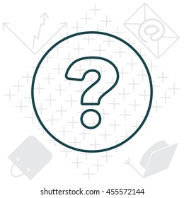 Question Mark Line Icon Stock Vector (Royalty Free) 455572144 ...