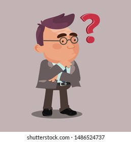 Question Mark Manager Pensive Businessman Businessman Stock Vector (Royalty Free) 1486524737 ...