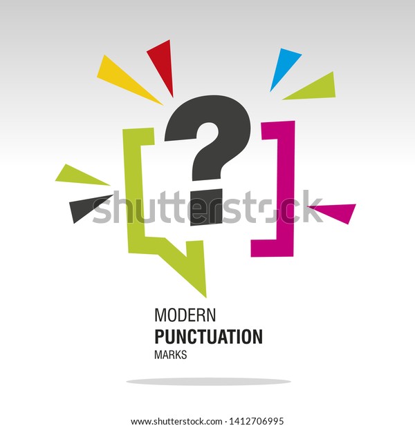 Question Mark Modern Colorful Punctuation Sign Stock Vector (Royalty ...