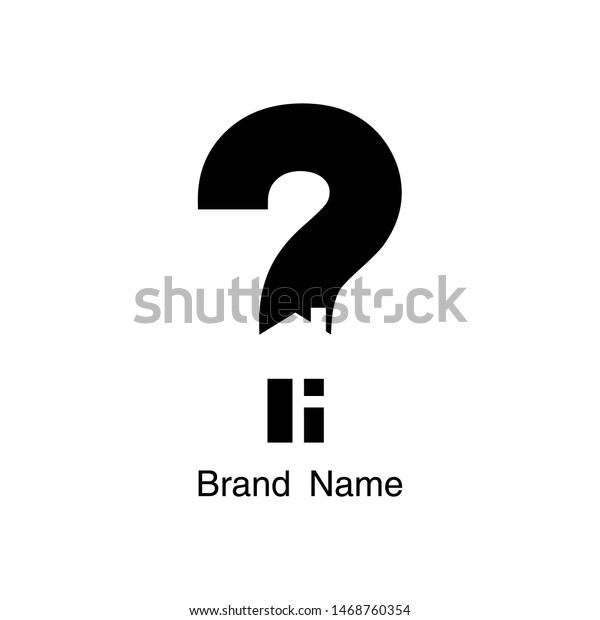Question Mark Negative Space Home Logo: vector de stock (libre de ...