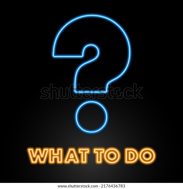 Question Mark Neon Sign Modern Glowing: เวกเตอร์สต็อก (ปลอดค่าลิขสิทธิ์ ...