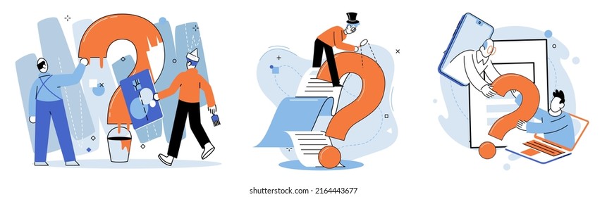 Question Mark Obtaining Information Interest Problem Stock Vector ...