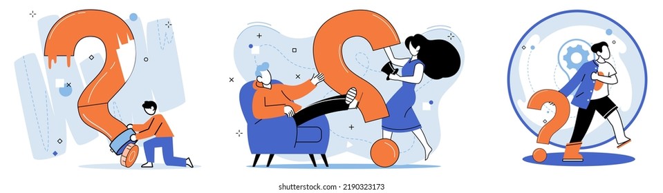 Question Mark Obtaining Information Interest Problem Stock Vector ...