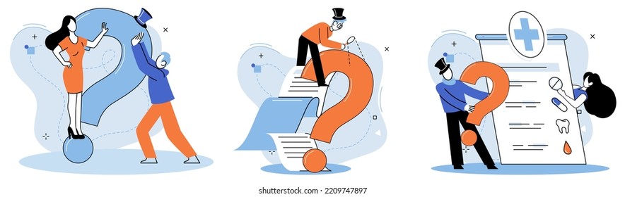 Question Mark Obtaining Information Interest Problem Stock Vector ...