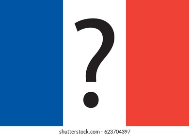 Question Mark On French Flag 스톡 벡터(로열티 프리) 623704397 | Shutterstock