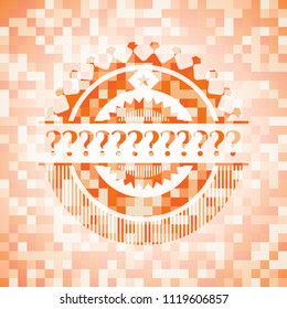 Question Mark Orange Mosaic Emblem Stock Vector (Royalty Free ...