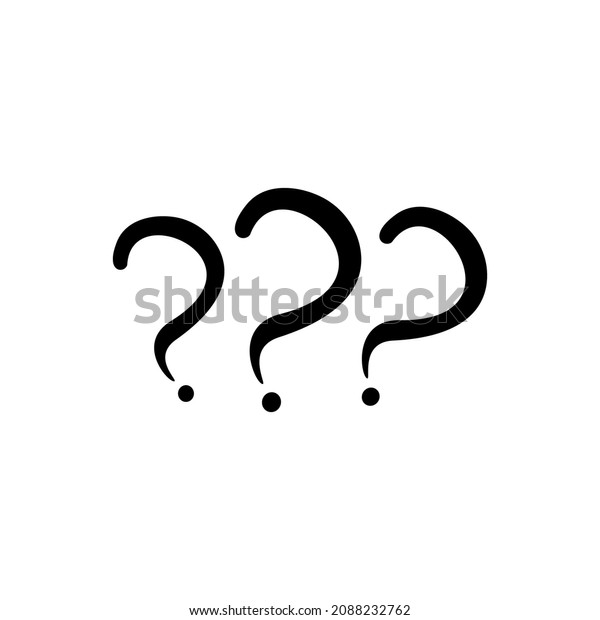 Question Mark Painting Style Presentation Icon Stock Vector (Royalty ...