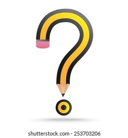Question Mark Pencil: vector de stock (libre de regalías) 253703206 ...