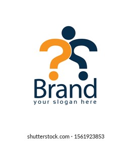 Question Mark People Logo Vector Illustration Stock Vector (Royalty ...