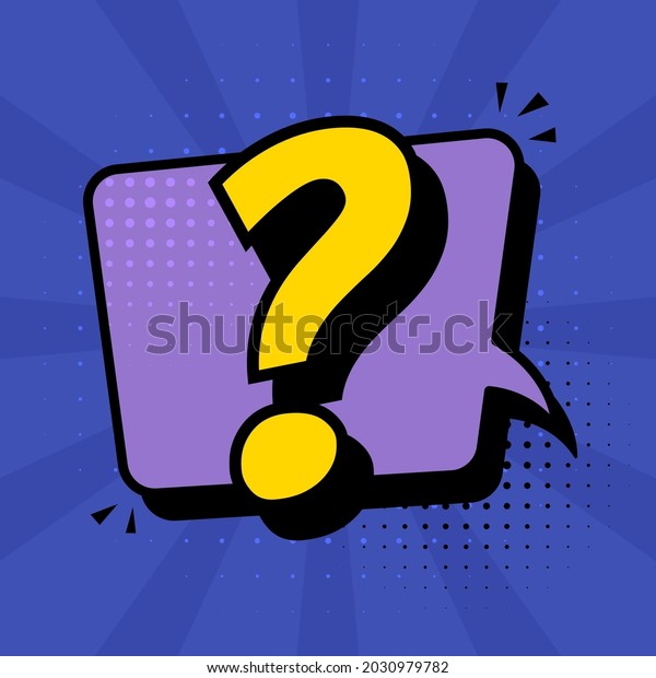 Question Mark Pop Art Style Stock Vector (Royalty Free) 2030979782 ...