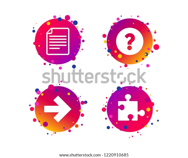 Question Mark Puzzle Piece Icons Document Stock Vector (Royalty Free ...