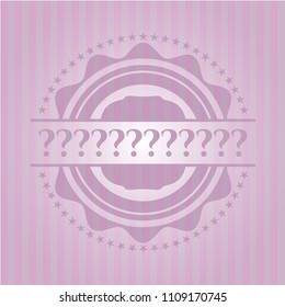 Question Mark Retro Style Pink Emblem Stock Vector (Royalty Free ...