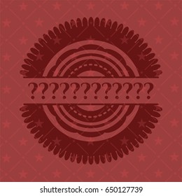 Question Mark Retro Style Red Emblem: เวกเตอร์สต็อก (ปลอดค่าลิขสิทธิ์ ...