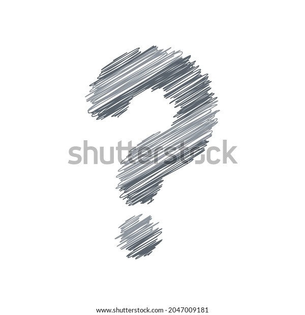 Question Mark Scribble Doodle Sketch Style Stock Vector (Royalty Free ...