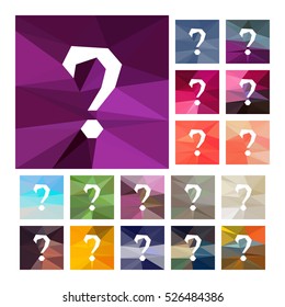 Question Mark Set Color Options Backgrounds Stock Vector (Royalty Free ...