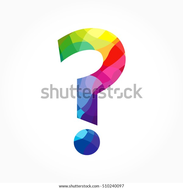 Question Mark Sign Creative Stainedglass Slyle Stock Vector (Royalty ...