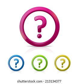 Question Mark Sign Different Colors Vector Stock Vector (Royalty Free ...