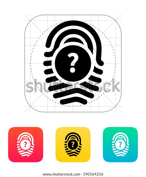 Question Mark Sign Faq Sign Fingerprint: เวกเตอร์สต็อก (ปลอดค่า ...