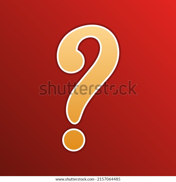 Question Mark Sign Golden Gradient Icon: เวกเตอร์สต็อก (ปลอดค่า ...