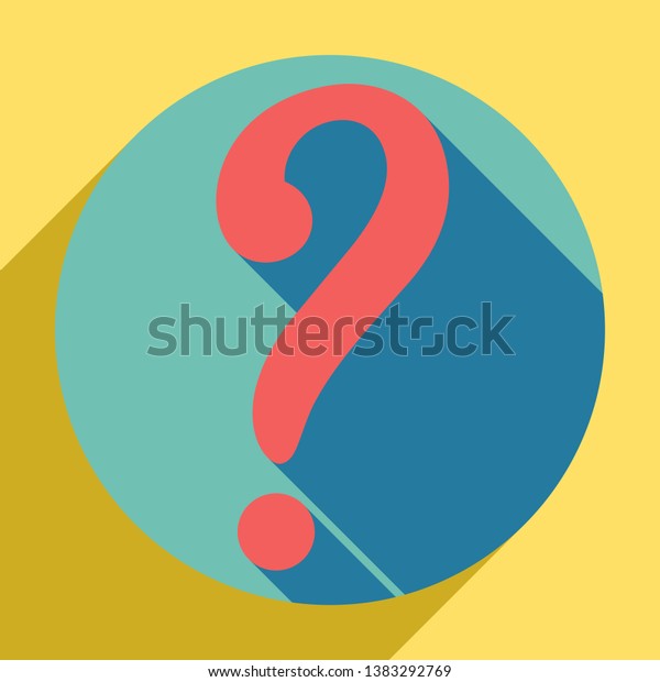Question Mark Sign Sunset Orange Icon Stock Vector (Royalty Free ...
