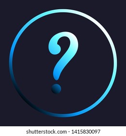 Question Mark Sign White Cyan Blue Stock Vector (Royalty Free ...