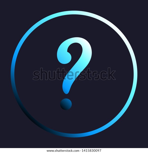 Question Mark Sign White Cyan Blue Stock Vector (Royalty Free ...