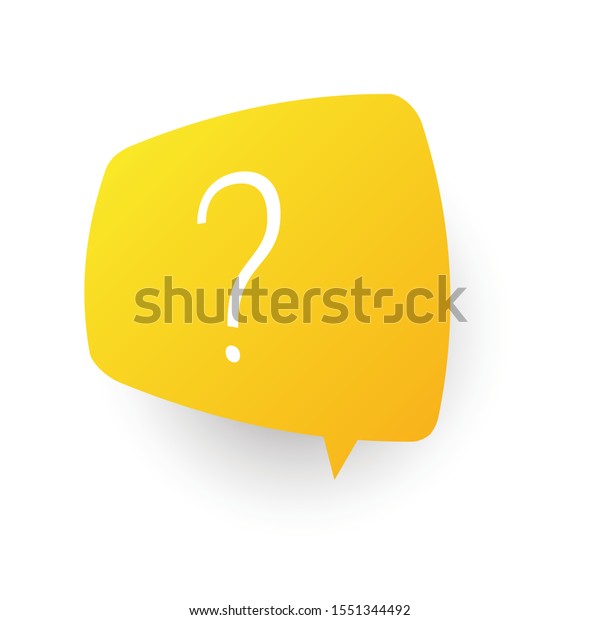 Question Mark Symbol 3d Yellow Bubble Stock Vector (Royalty Free ...