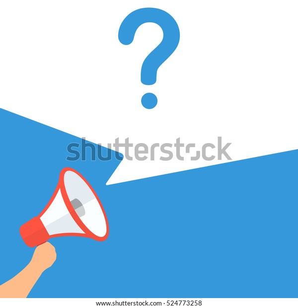 Question Mark Symbol Announcement Hand Holding Stock Vector (Royalty ...