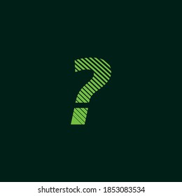 Question Mark Symbol Green Texture Slanted Stock Vector (Royalty Free ...