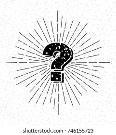 Question Mark Symbol Sunburst On Grunge Stock Vector (Royalty Free ...