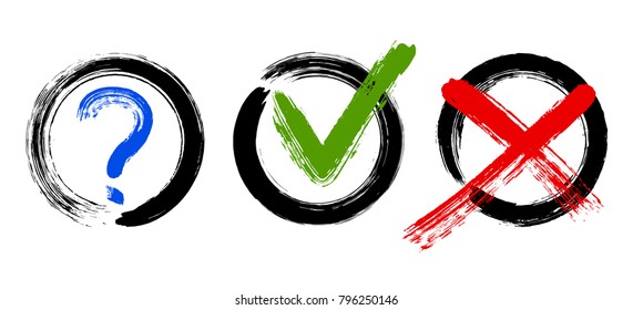 Question Mark Symbolic X Ok Choice 库存矢量图（免版税）700642090 | Shutterstock