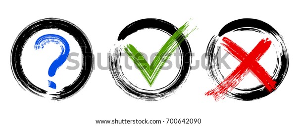 Question Mark Symbolic X Ok Choice 库存矢量图（免版税）700642090 | Shutterstock