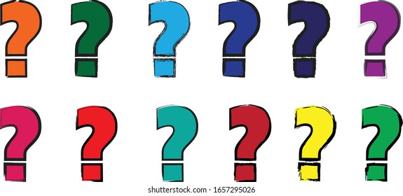 Question Mark Thin Line Color Vector Stock Vector (Royalty Free ...
