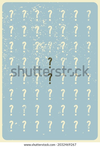 Question Mark Typographical Grunge Vintage Style Stock Vector (Royalty ...