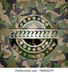 Question Mark Written On Camouflage Texture: vector de stock (libre de ...