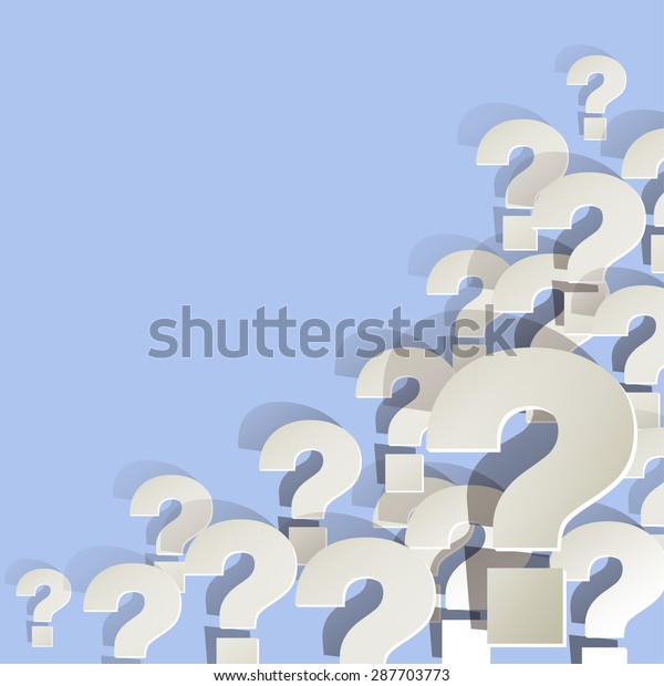 Question Marks Corner On Lilac Background Stock Vector (Royalty Free ...