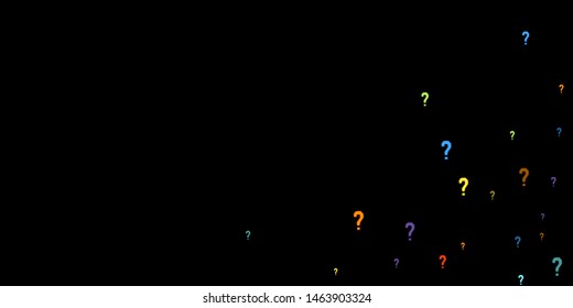 Question Marks Scattered On Black Background Stock Vector (Royalty Free ...