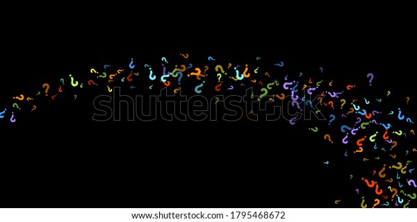 Question Marks Scattered On Black Background Stock Vector (Royalty Free ...