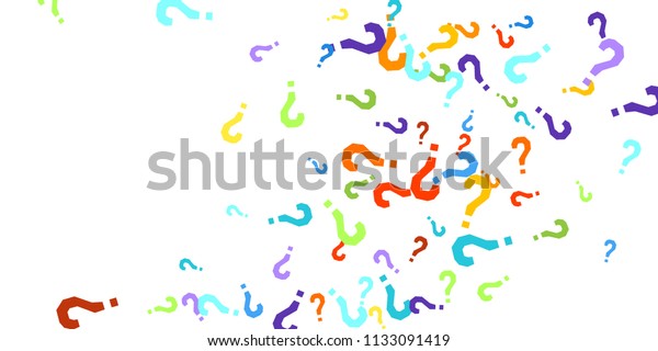 Question Marks Scattered On White Background Stock Vector (Royalty Free ...