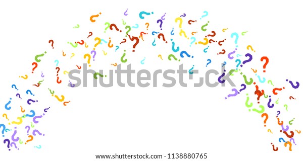 Question Marks Scattered On White Background Stock Vector (Royalty Free ...