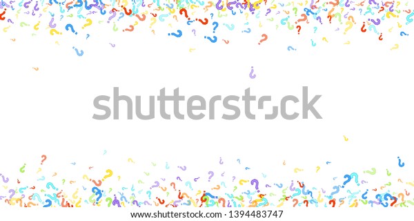 Question Marks Scattered On White Background Stock Vector (Royalty Free ...