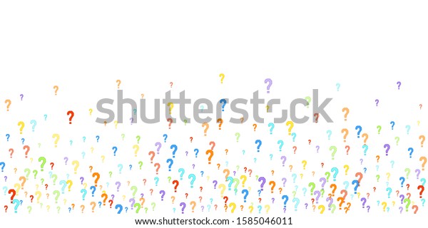 Question Marks Scattered On White Background Stock Vector (Royalty Free ...