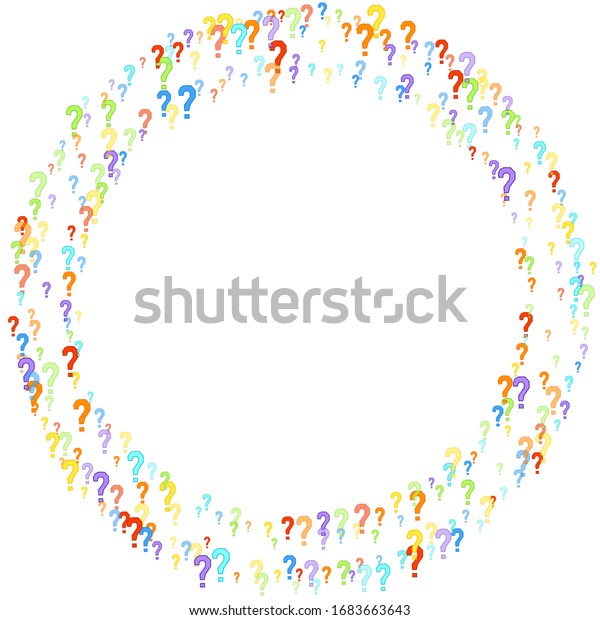 Question Marks Scattered On White Background Stock Vector (Royalty Free ...
