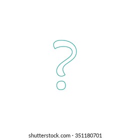 Question Mark Simple Outline Flat Vector 스톡 벡터(로열티 프리) 305047421 ...