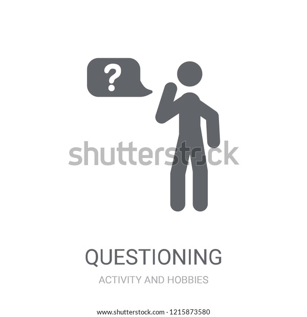 Questioning Icon Trendy Questioning Logo Concept: vector de stock ...